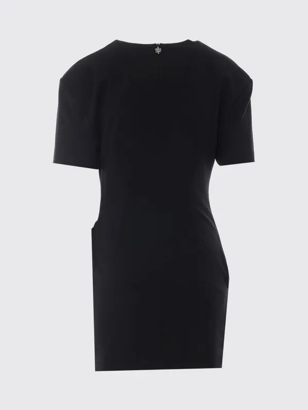 ANIYE BY Crêpe Sheath Minidress With Padded Shoulders And Draped Waist