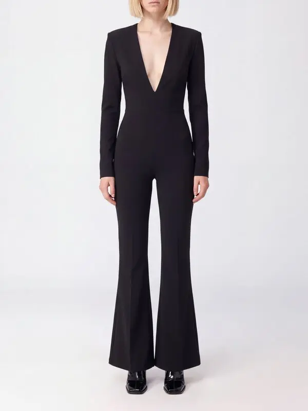ANIYE BY Elegant Crêpe Jumpsuit With V-neck And Long Sleeves