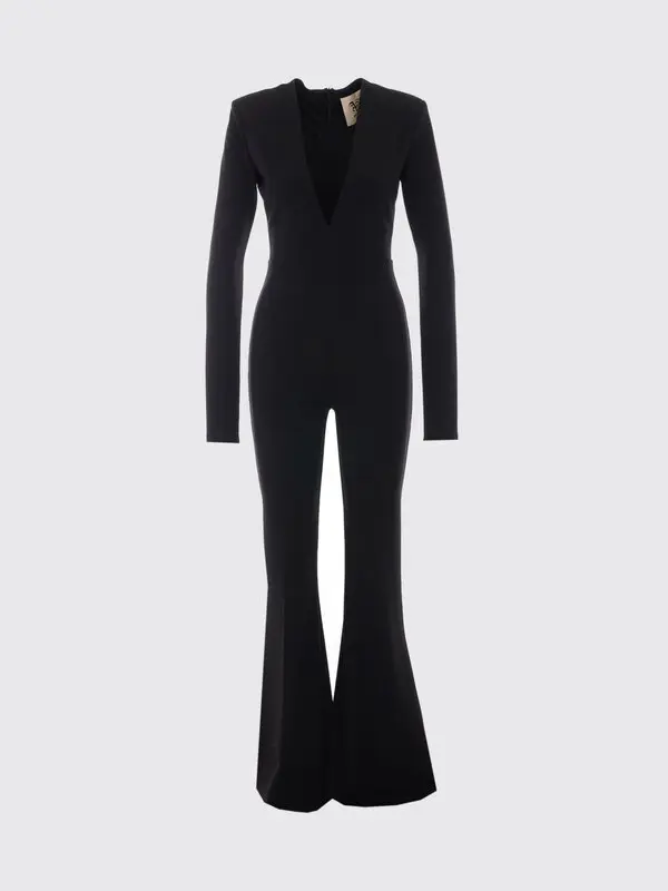 ANIYE BY Elegant Crêpe Jumpsuit With V-neck And Long Sleeves