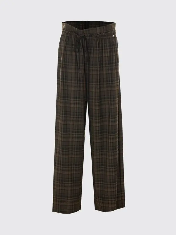 ANIYE BY Check Palazzo Trousers In Viscose Blend With Drawstring