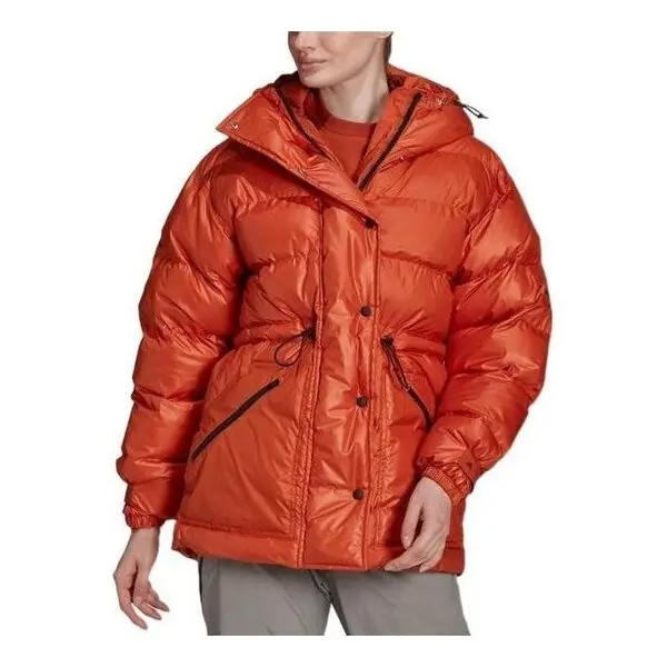 Adidas Stella Mccartney Mid Length Puffer Jacket Asia Sizing - Copper