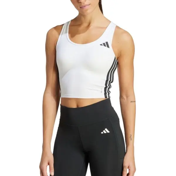 Adidas Daily Bra Tank 3-stripes Light Support 'white Black