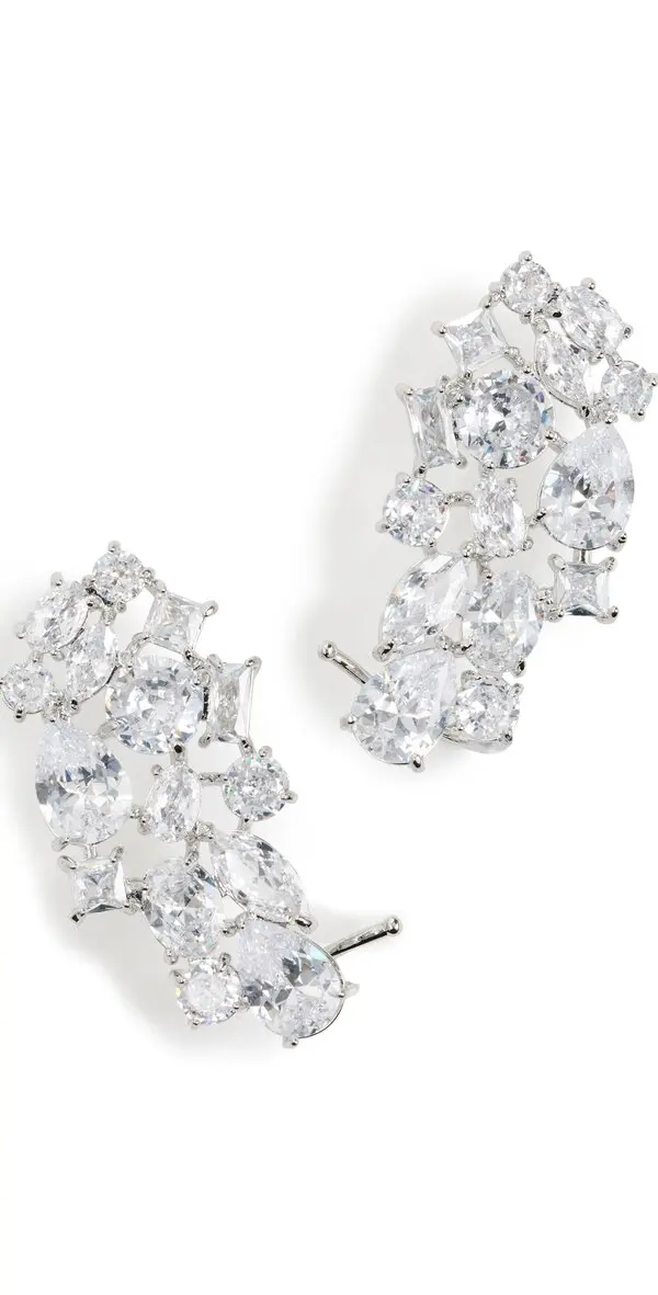 Baublebar Jazz Crystal Crawler Earrings - Silver