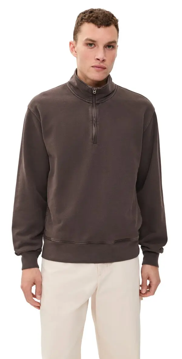 Madewell New Mccarren Funnel Zip Sweatshirt - Roasted Chicory