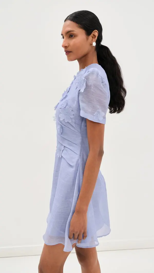 LEO LIN Elyse Petal Short Sleeve Mini Dress