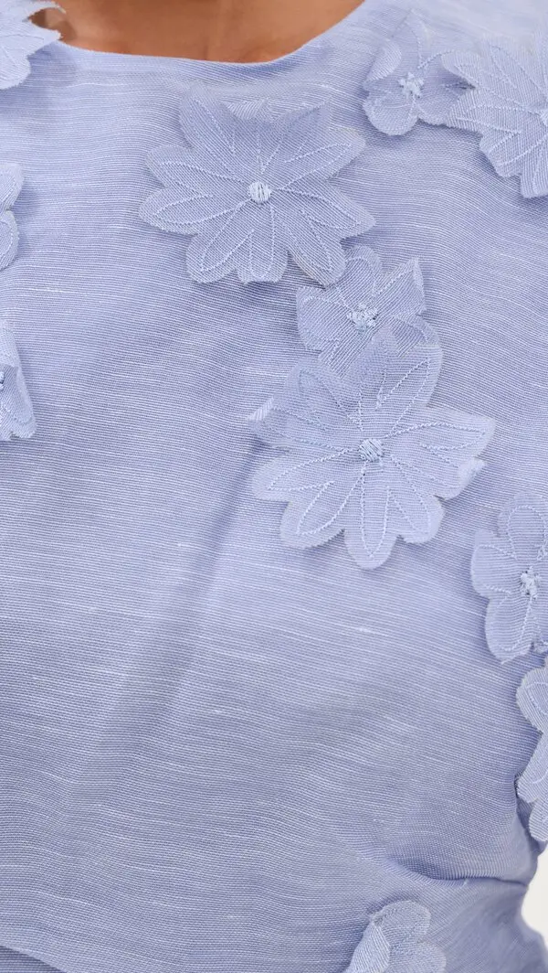 LEO LIN Elyse Petal Short Sleeve Mini Dress