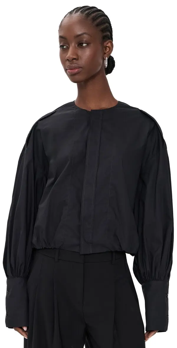 THE LATEST Diana Popeline Blouse - Black