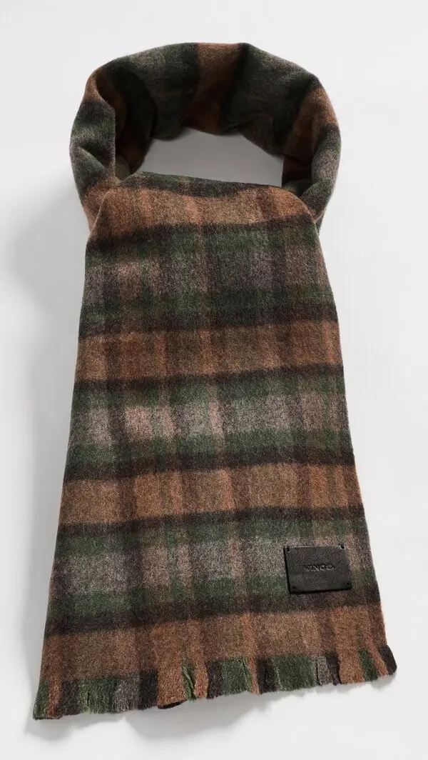 Vince Brushed Merino Bateman Plaid Scarf