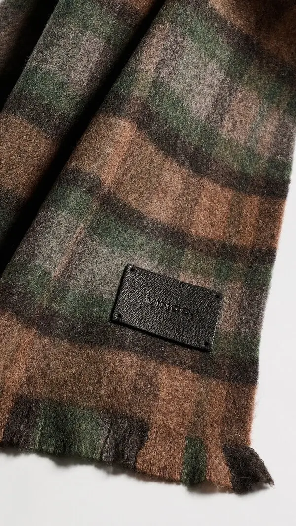 Vince Brushed Merino Bateman Plaid Scarf