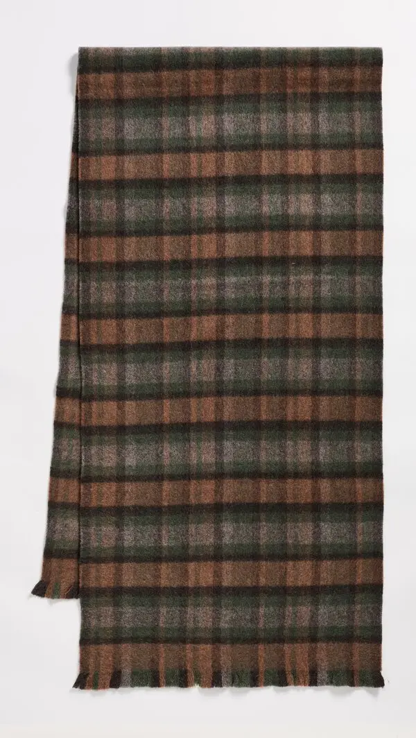 Vince Brushed Merino Bateman Plaid Scarf