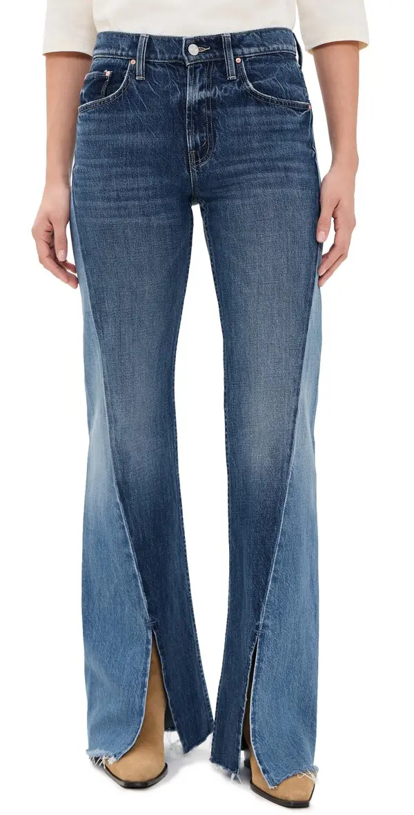 MOTHER Bookie Slit Twist Heel Fray Jeans - Double Take