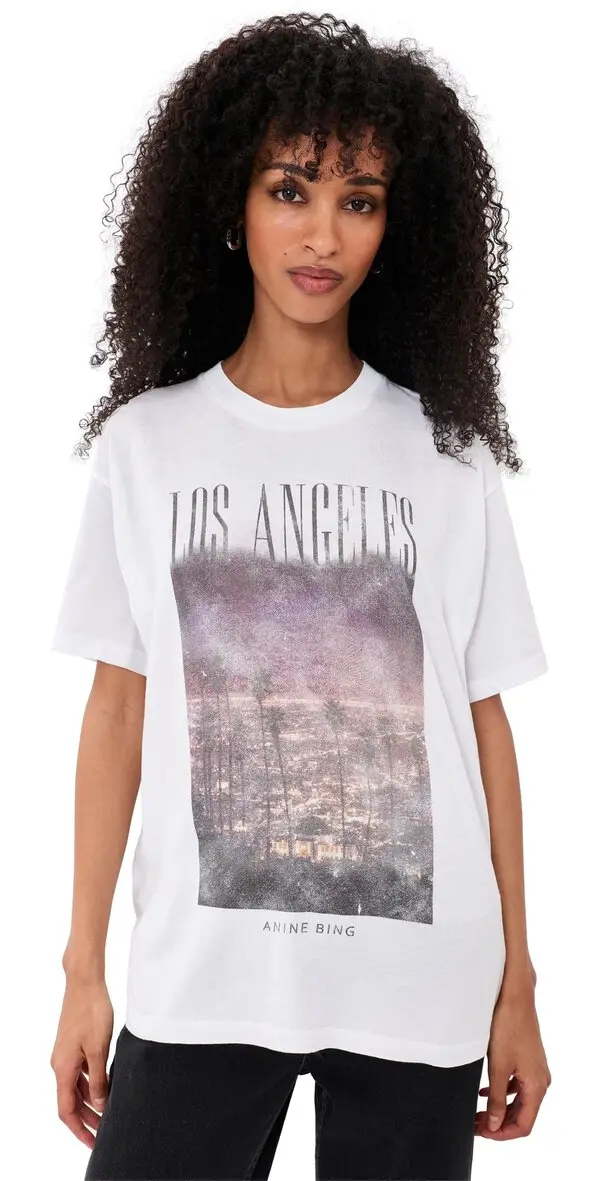 ANINE BING Cade Los Angeles Tee - White