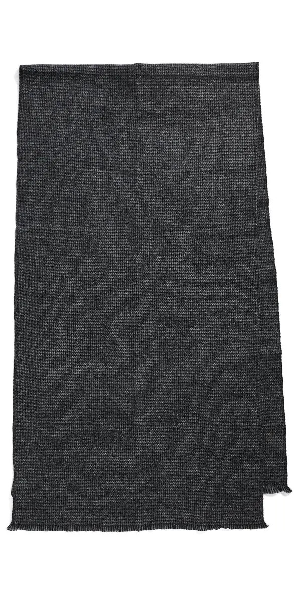Vince Marled Micro Houndstooth Scarf - Hazelnut/black