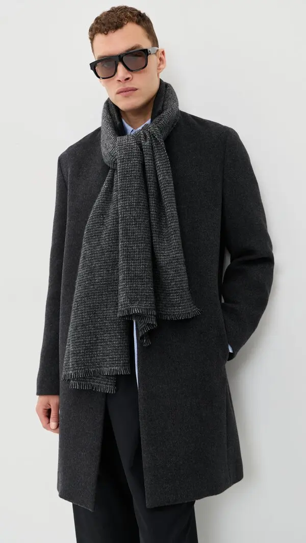 Vince Marled Micro Houndstooth Scarf