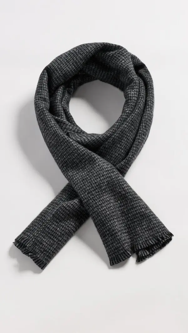 Vince Marled Micro Houndstooth Scarf