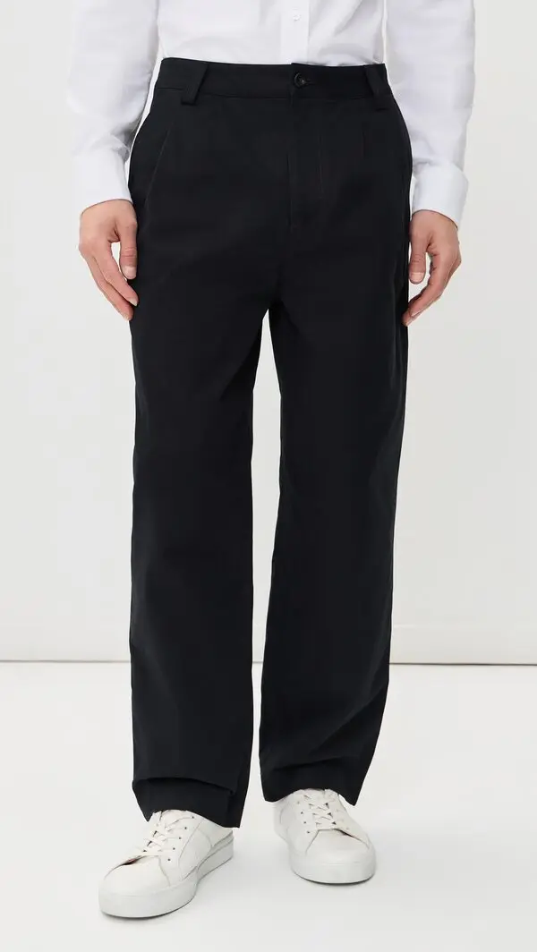 AARON LEVINE Double Pleated Workwear Pants