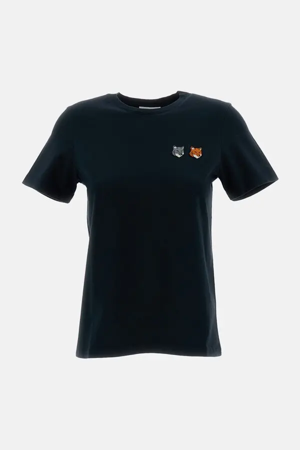 Maison Kitsuné T-shirt Double Fox Head Regular - Nero
