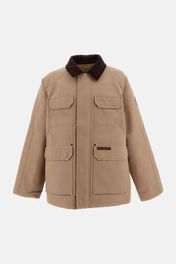 Canada Goose Giacca In Canvas Di Cotone Imbottita Garrison - Beige