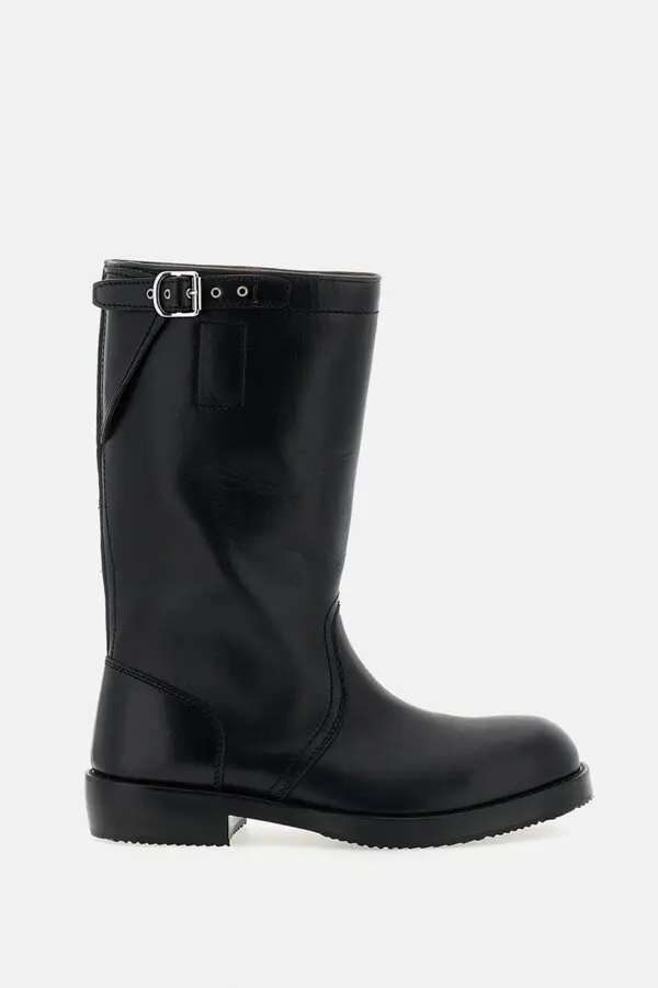 Dries Van Noten Stivali Bikers In Pelle