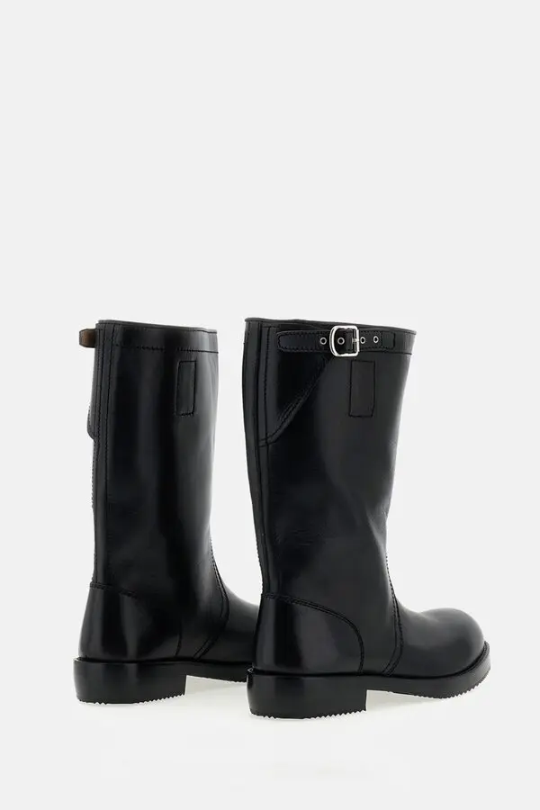 Dries Van Noten Stivali Bikers In Pelle