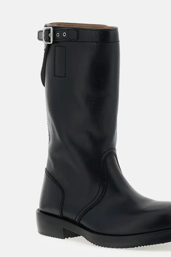 Dries Van Noten Stivali Bikers In Pelle
