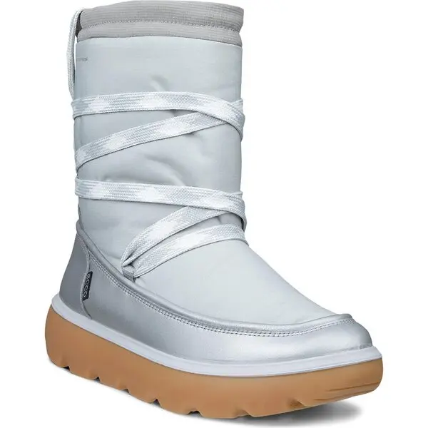 Ecco Glacia Waterproof Boot - Silver Metallic/concrete
