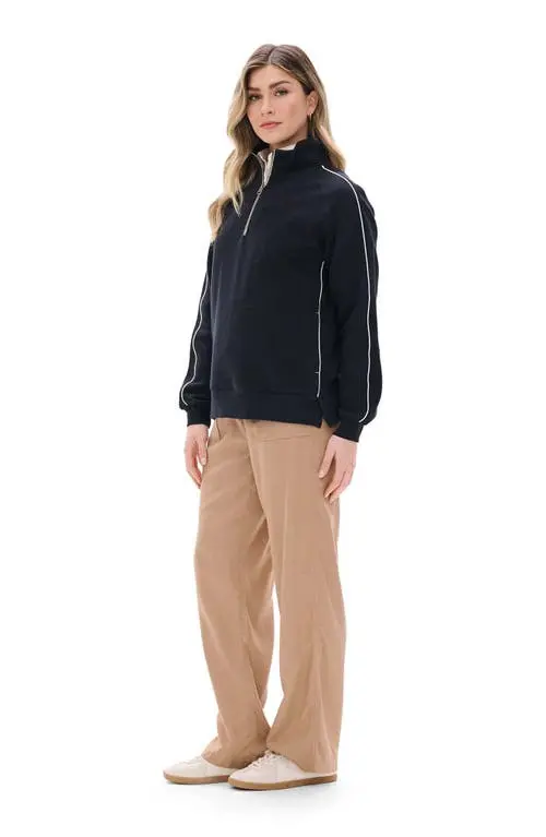 HATLEY Quarter-zip Cotton Pullover