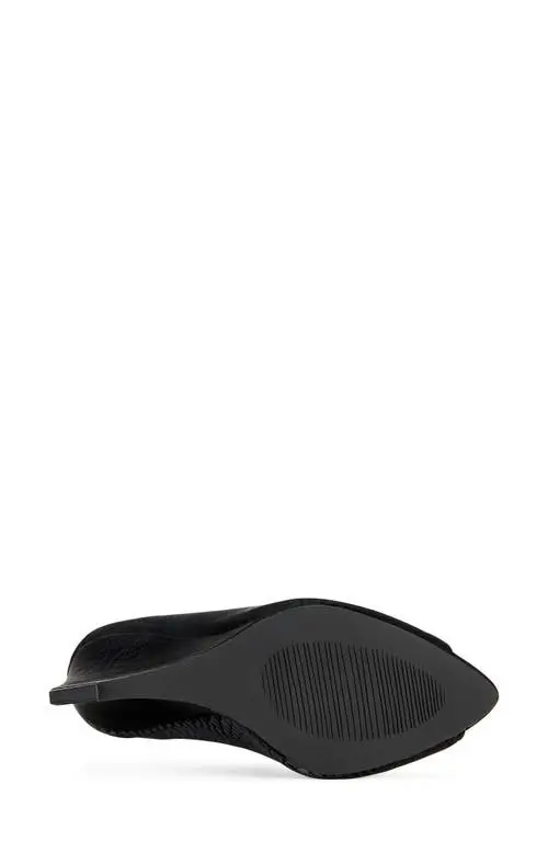 AZALEA WANG Nicoleta Snakeskin Embossed Wedge Pump