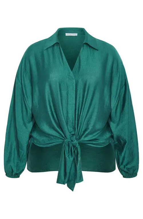 City Chic Rosie Tie Front Shirt