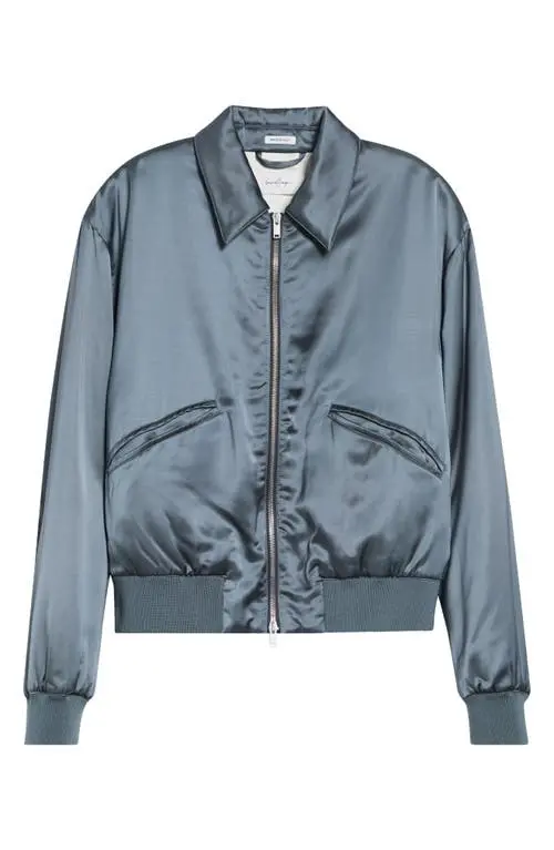 SECOND / LAYER Aces Satin Club Jacket - Gray