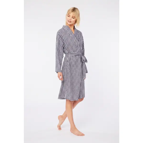 THE CAT'S PAJAMAS Pima Cotton Wrap Robe