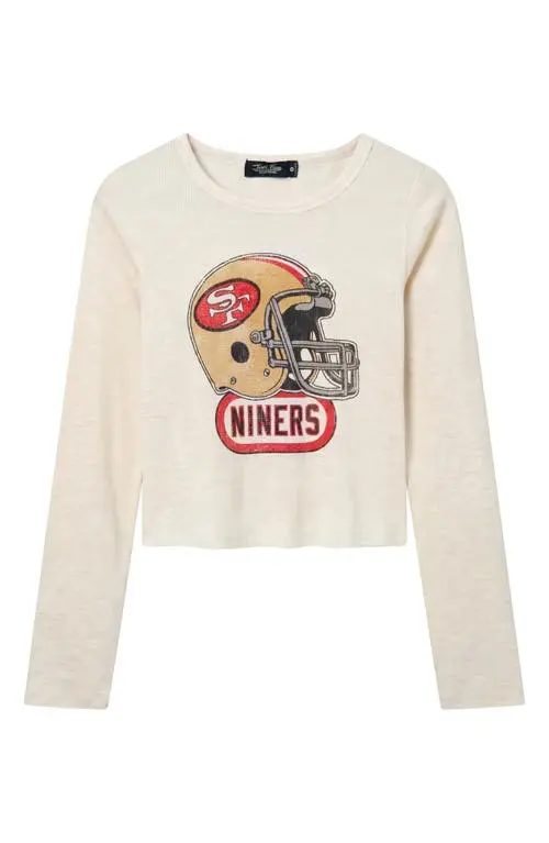 Junk Food San Francisco 49ers Crop Thermal T-shirt - Birch