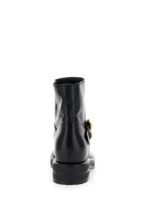 Chloé Coddington' Black Ankle Boots With Paddington Buckle In Leather - Multicolor