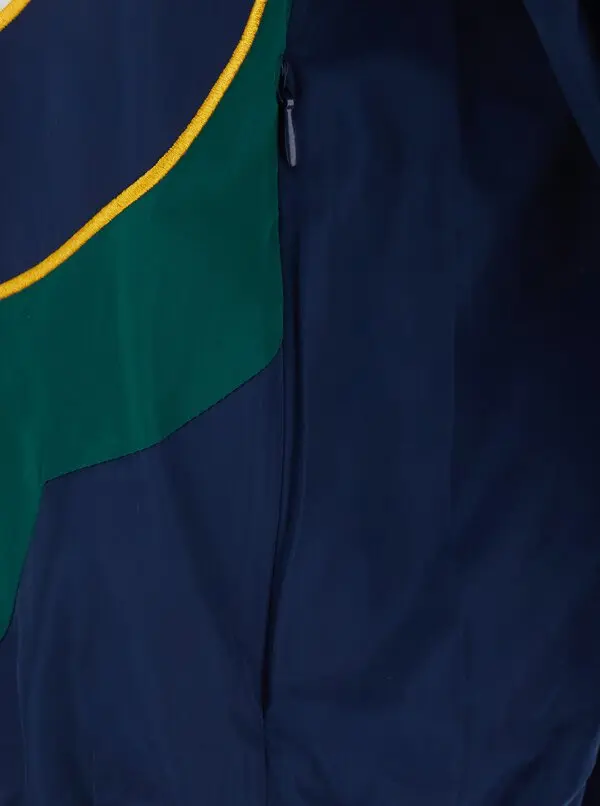 Casablanca Windbreaker Jacket With Colourblock Appliqué In Blue Tech Fabric Gender Unspecified