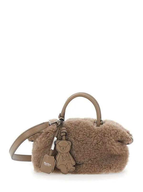 Max Mara Ted Hold All S4 Bag With Handles And Zip Closure, Tech Fabric, Beige - Multicolor