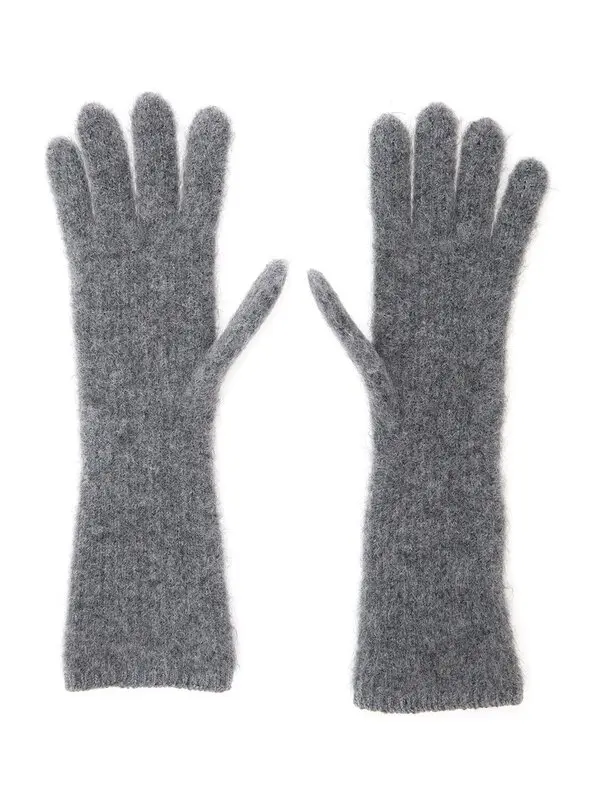 Jacquemus Les Gants Gros Grain Are Gloves Characterized A Composition Of Alpaca Wool, Nylon, And Merino Wool - Gray