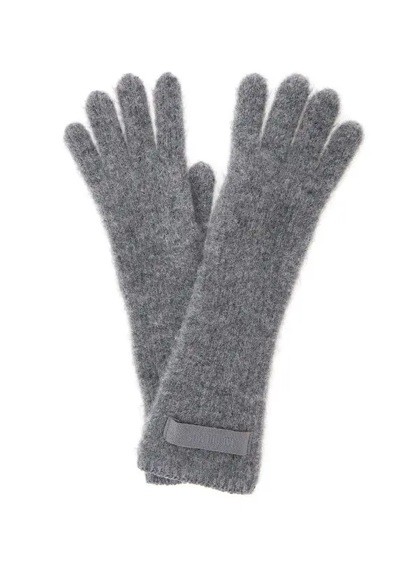 Jacquemus Les Gants Gros Grain Are Gloves Characterized A Composition Of Alpaca Wool, Nylon, And Merino Wool - Gray