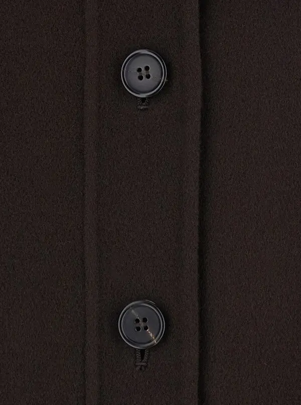 Max Mara S 'chloe' Brown Jacket With Classic Collar And Three Patch Pockets On The Front In Wool For - Multicolor
