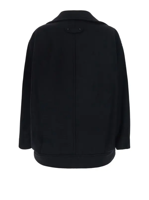 Balenciaga Short Cocoon Coat Double Compact Wool