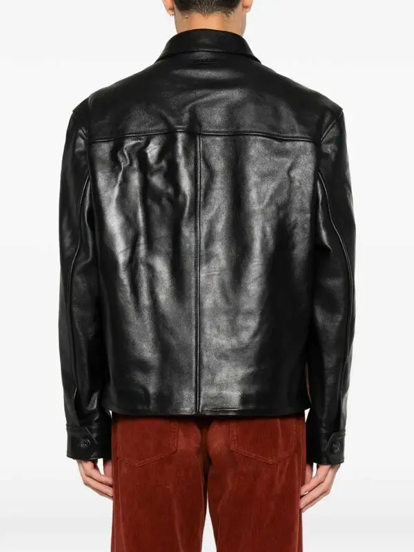 Marni Leather Jacket With Suede Front Panel