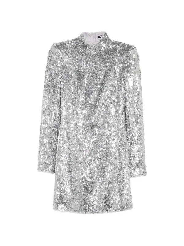 Balmain Sequin-embellished High-neck Mini Dress