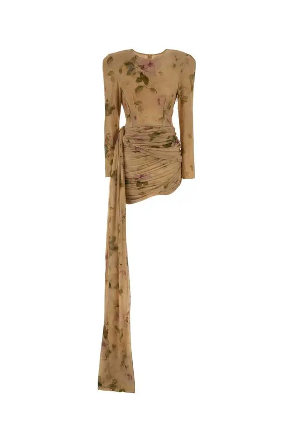 Magda Butrym Printed Stretch Tulle Dress