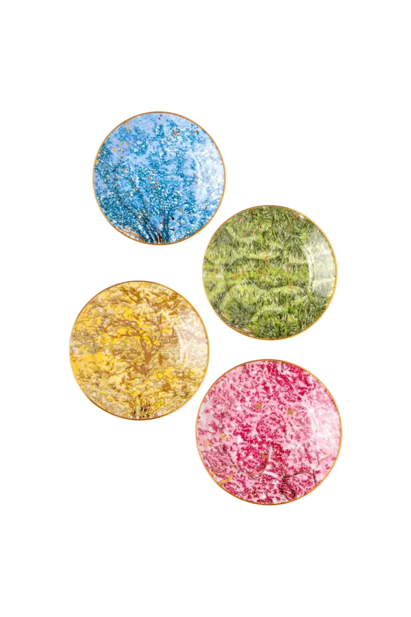 TANIA BULHÕES Bread Plate Arvores Do Brasil Set Of Four