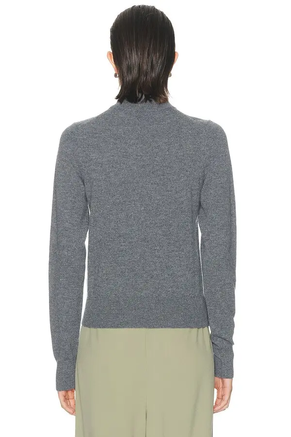 EAVES Gwynn Mock Neck Sweater - Charcoal