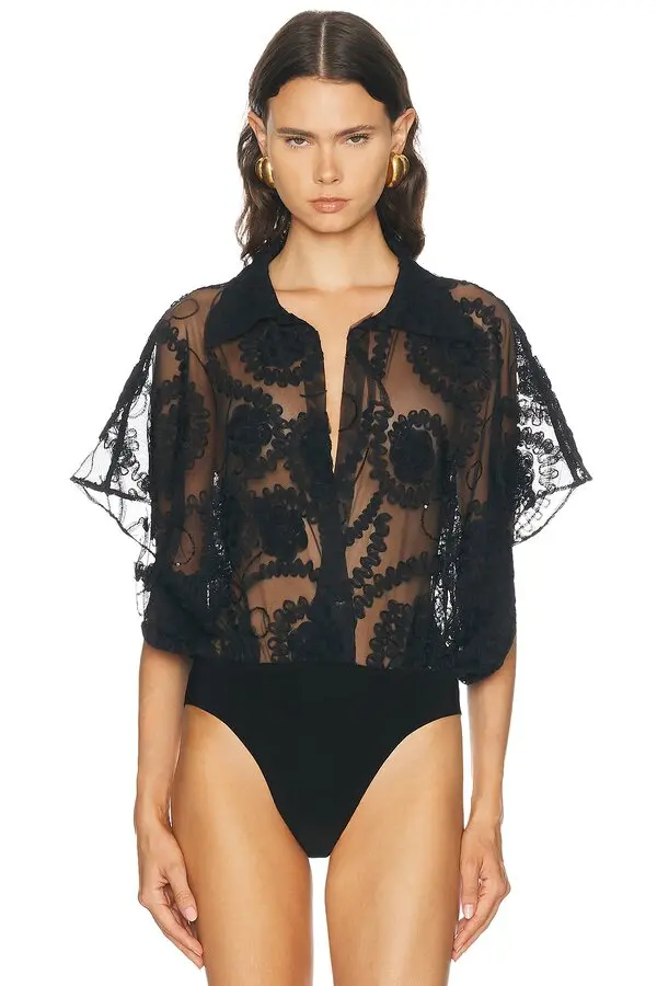 Norma Kamali For Oversized Sleeveless Bodysuit