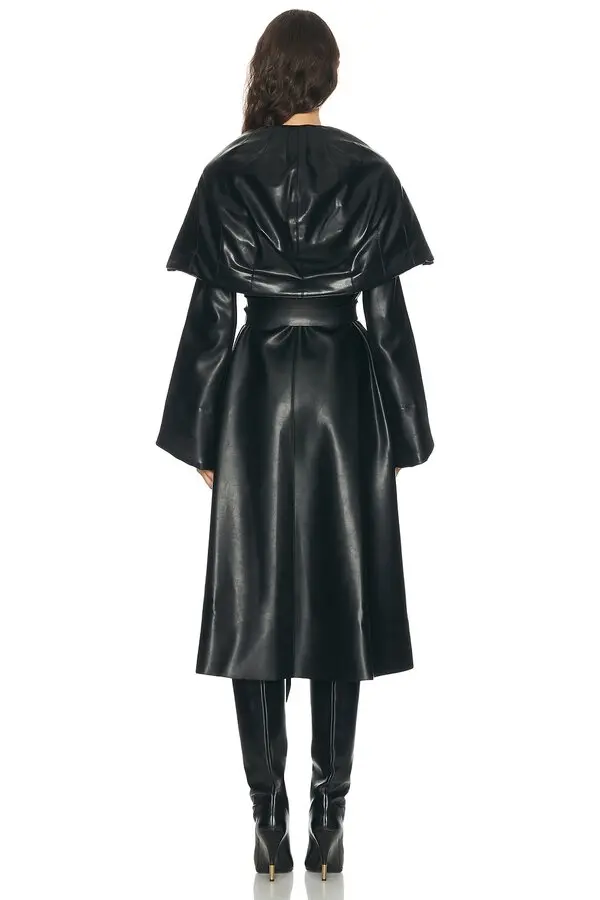 Norma Kamali Shawl Collar Peplum Coat
