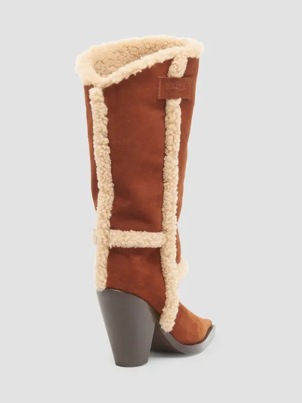Moschino Shearling Trim 100mm Boots