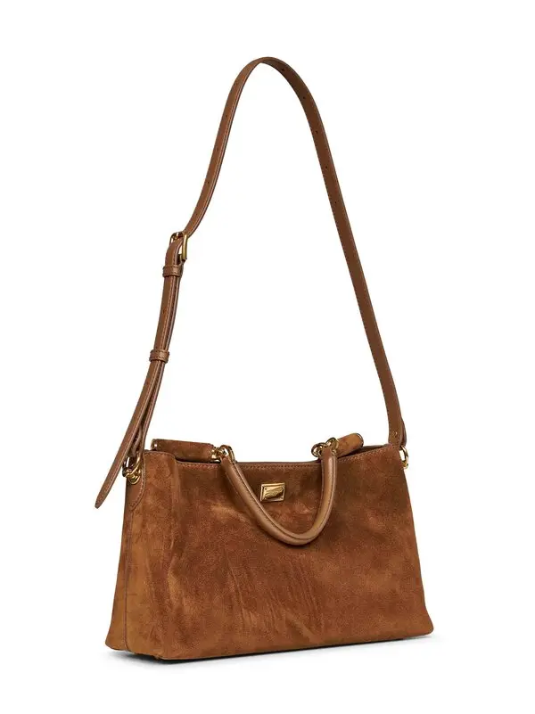 Dolce & Gabbana Camel Vittoria Medium Handbag With Shoulder Strap