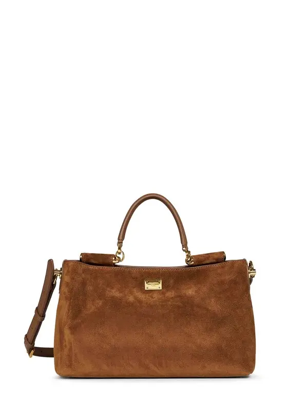 Dolce & Gabbana Camel Vittoria Medium Handbag With Shoulder Strap