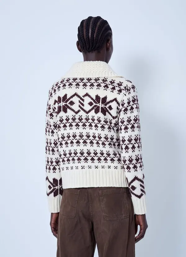 Moncler Fair Isle Zip Cardigan